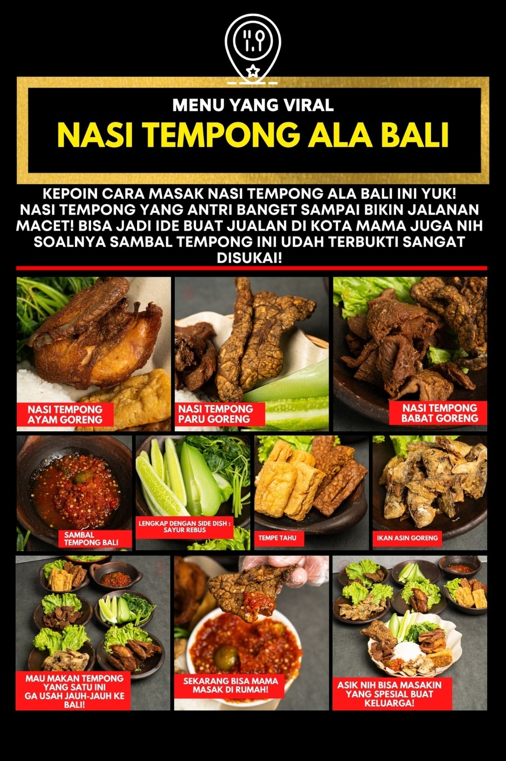 KELAS MASAK ONLINE NASI TEMPONG ALA BALI