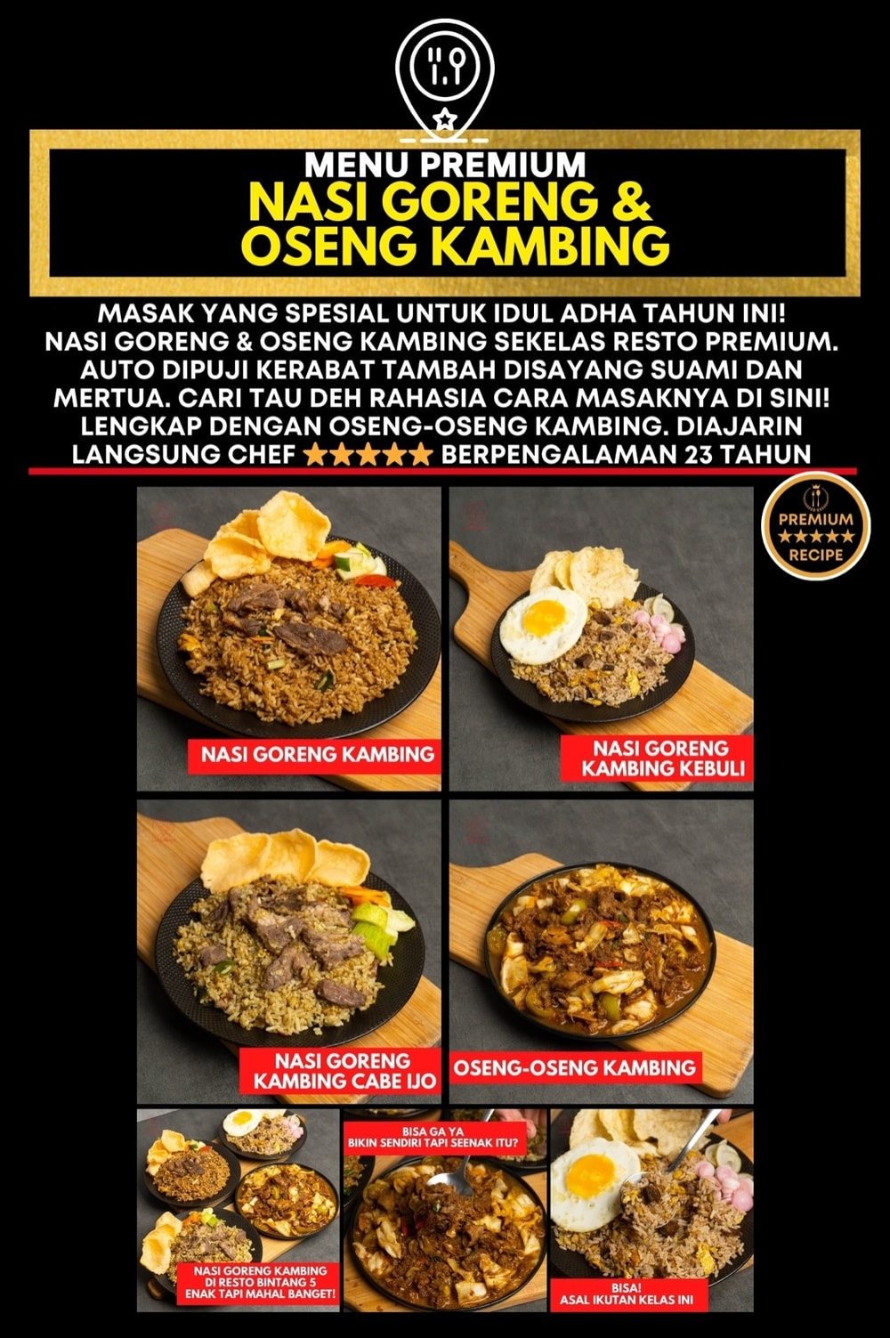 KELAS MASAK NASI GORENG & OSENG KAMBING