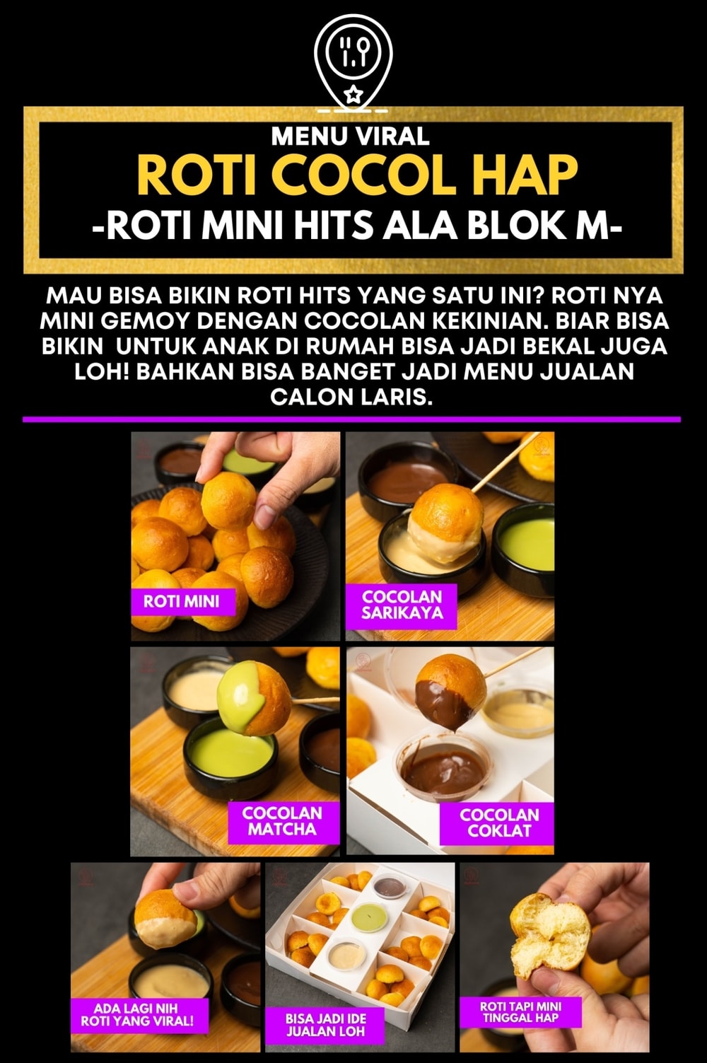 KELAS MASAK ROTI COCOL HAP - ROTI MINI HITS ALA BLOK M-