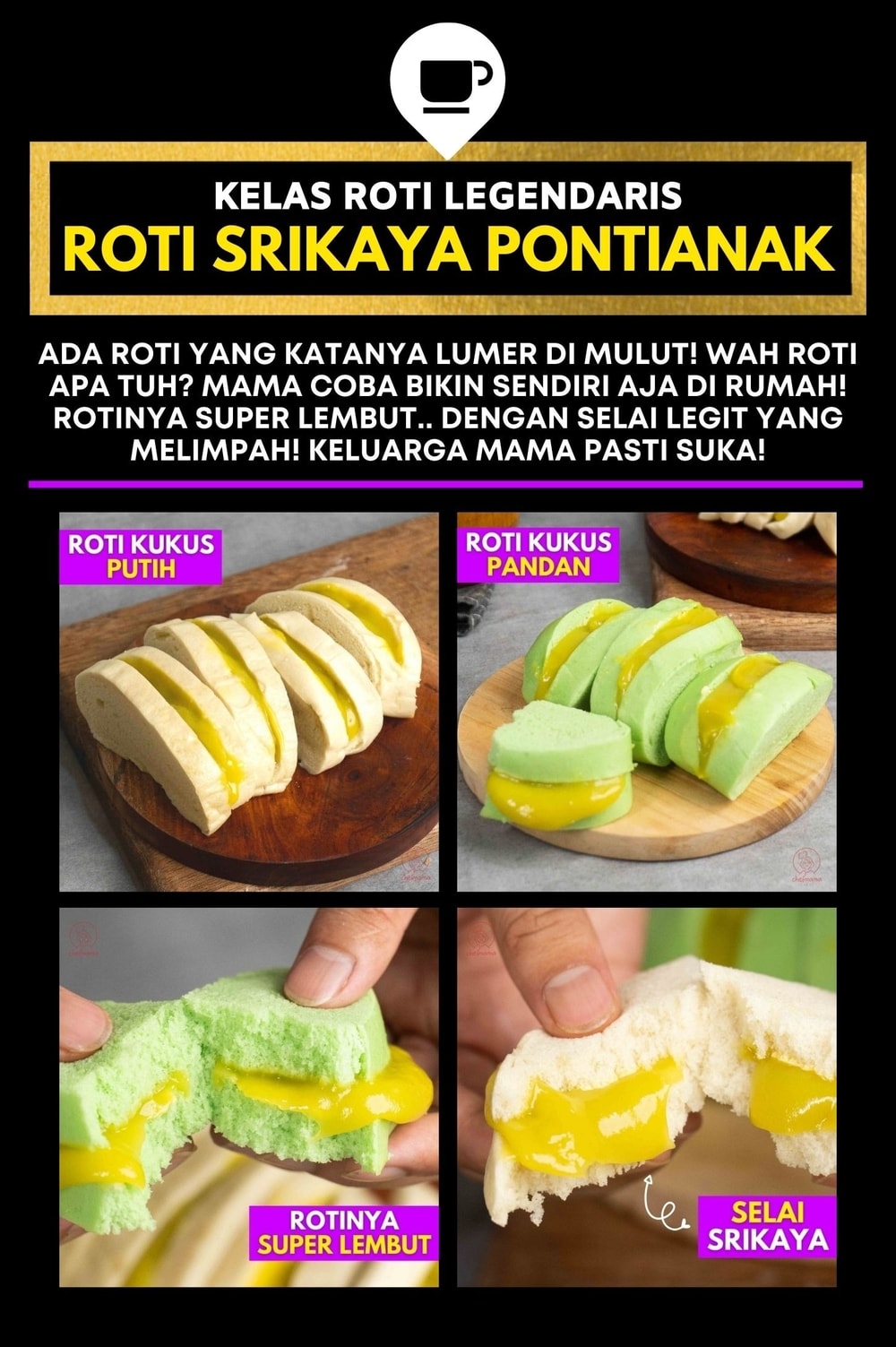 KELAS MASAK ONLINE ROTI SRIKAYA PONTIANAK