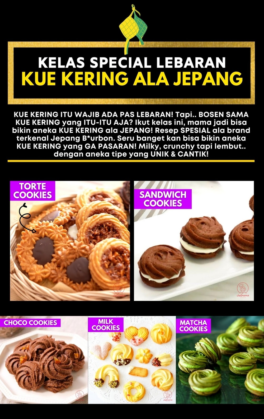 KELAS MASAK ONLINE KUE KERING ALA JEPANG