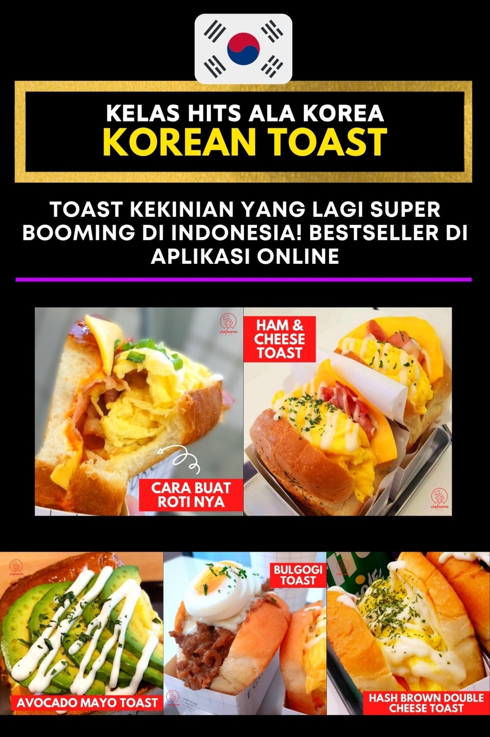 KELAS MASAK ONLINE KOREAN TOAST