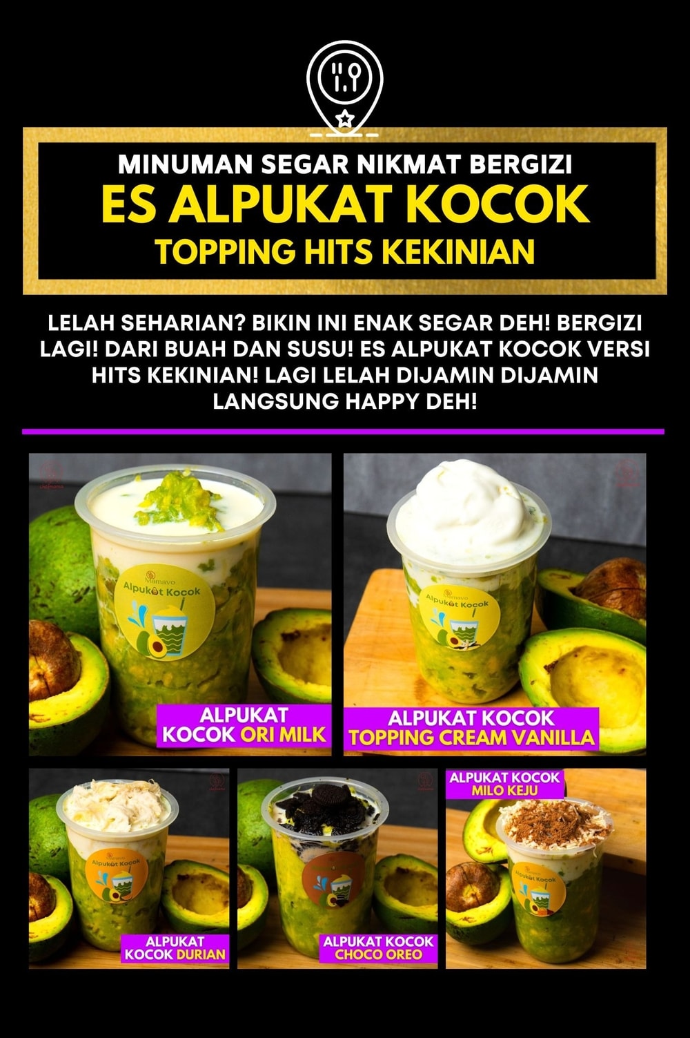 KELAS MASAK ONLINE ES ALPUKAT KOCOK - TOPPING HITS KEKINIAN