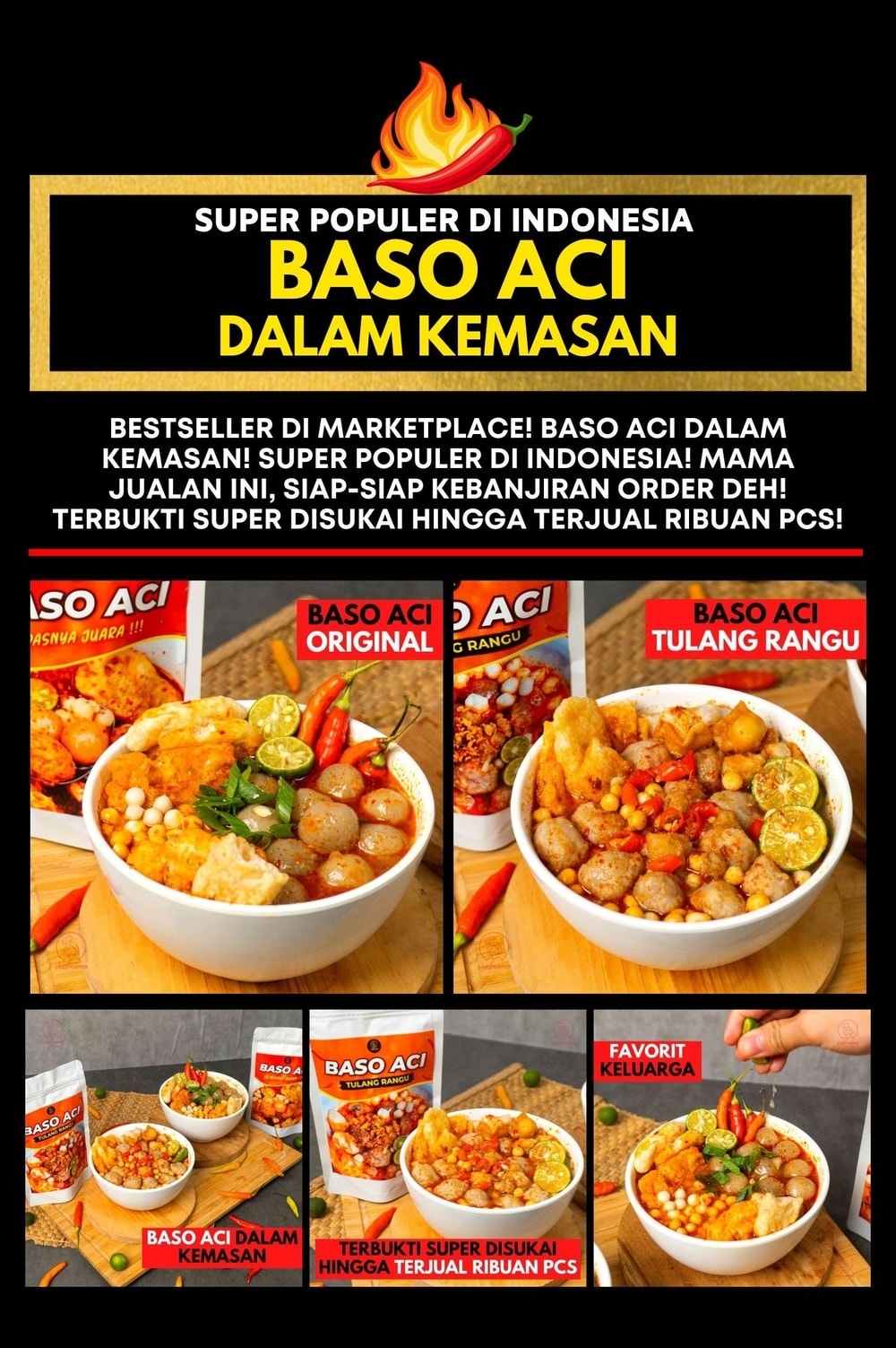 KELAS MASAK ONLINE BASO ACI DALAM KEMASAN