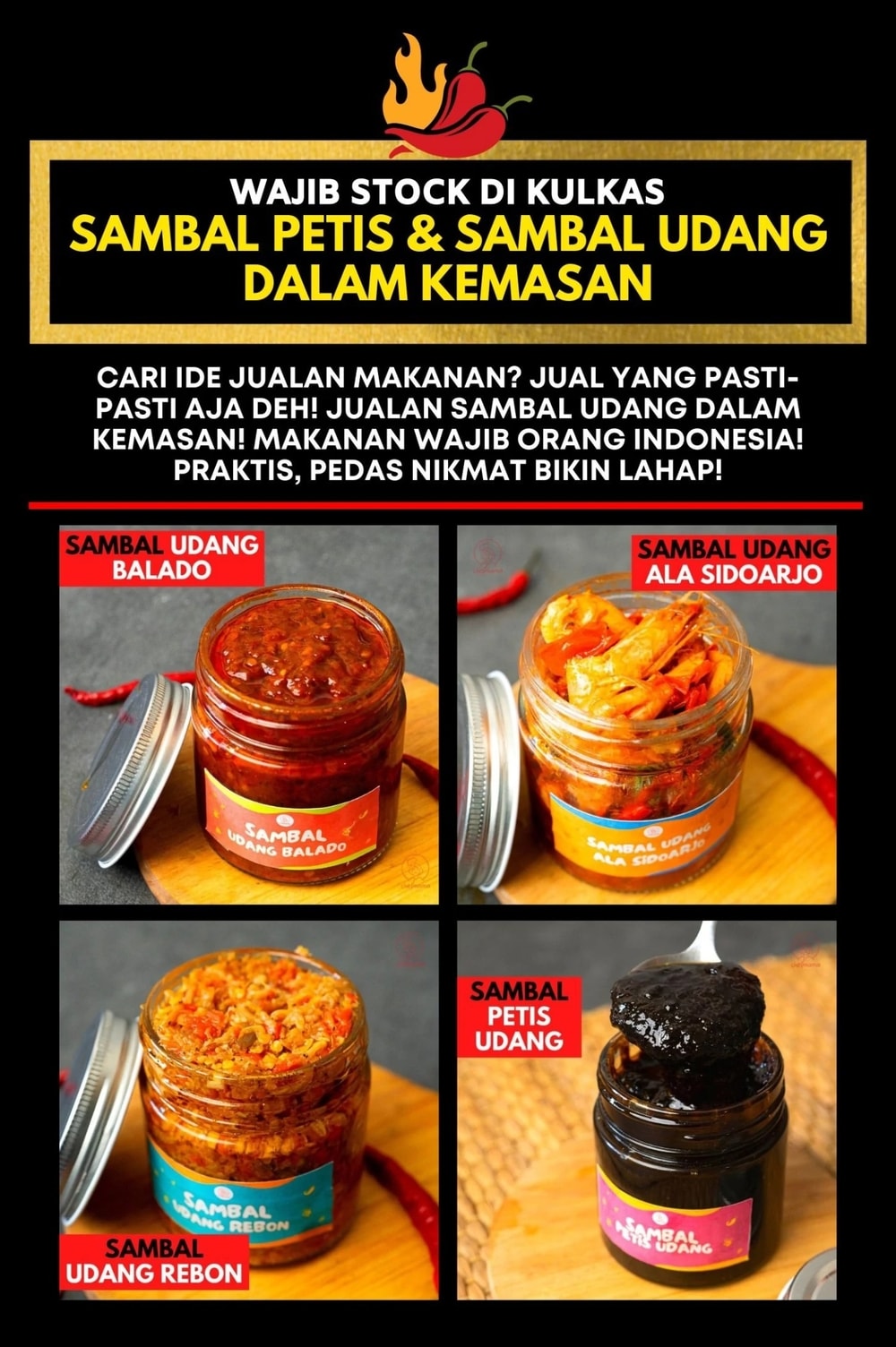 KELAS MASAK ONLINE PAKET JUALAN SAMBAL