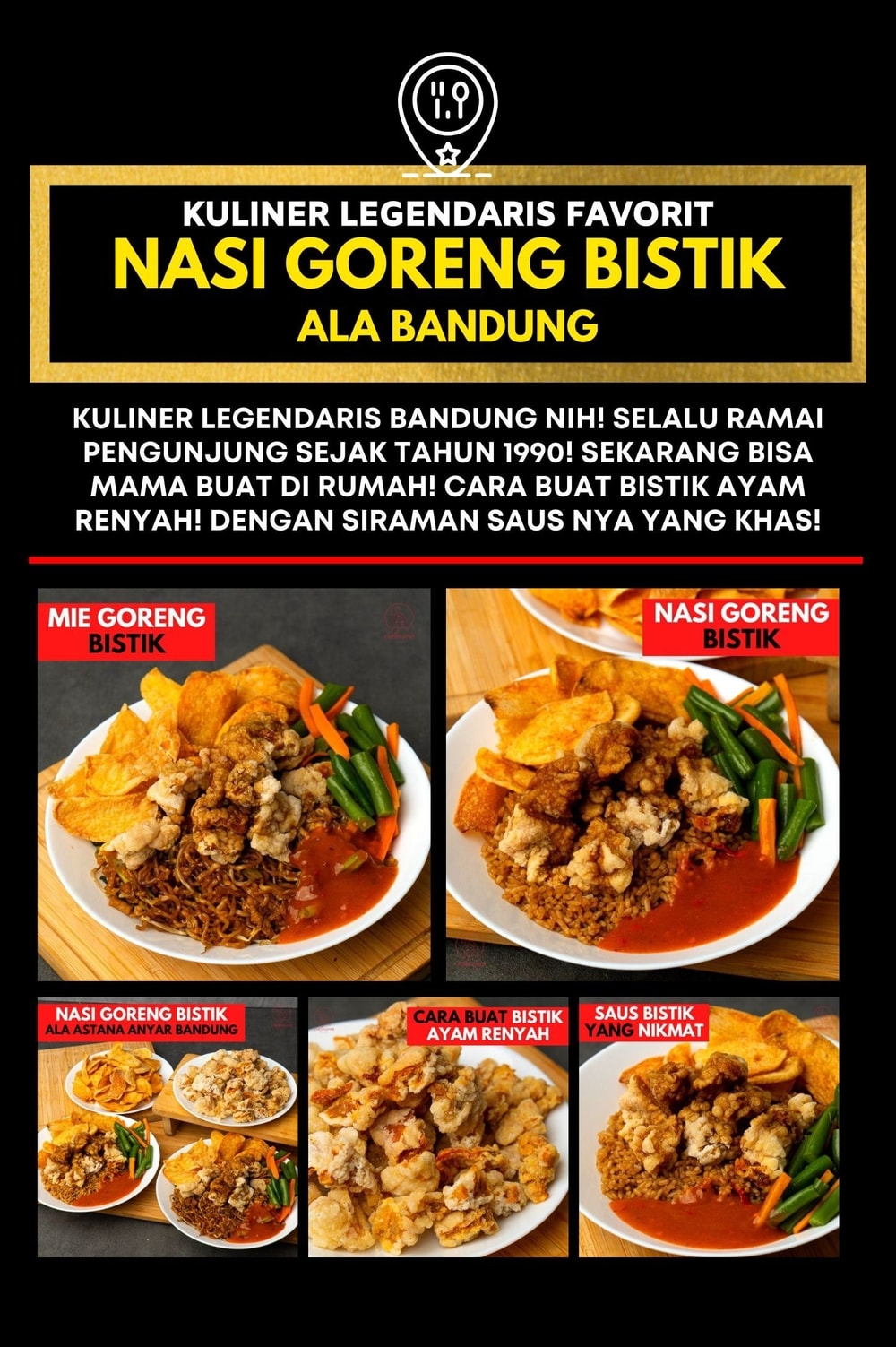 KELAS MASAK ONLINE NASI GORENG BISTIK ALA BANDUNG
