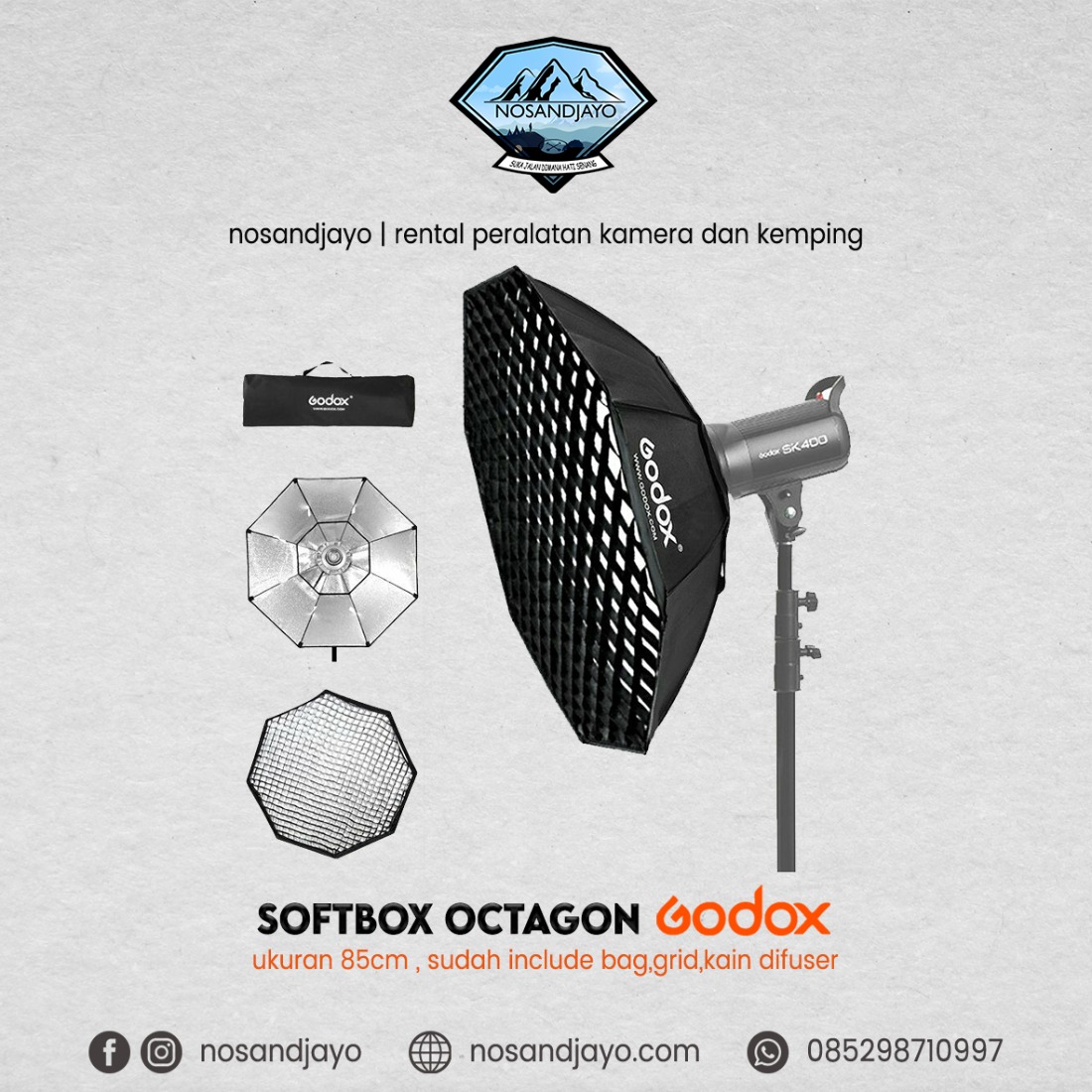 Softbox Octagon Godox 85 cm