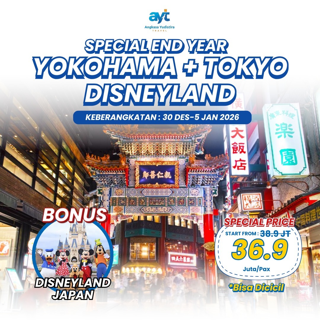 30 DES - 5 JAN 2026 SPECIAL NEW YEAR YOKOHAMA + TOKYO DISNEYLAND