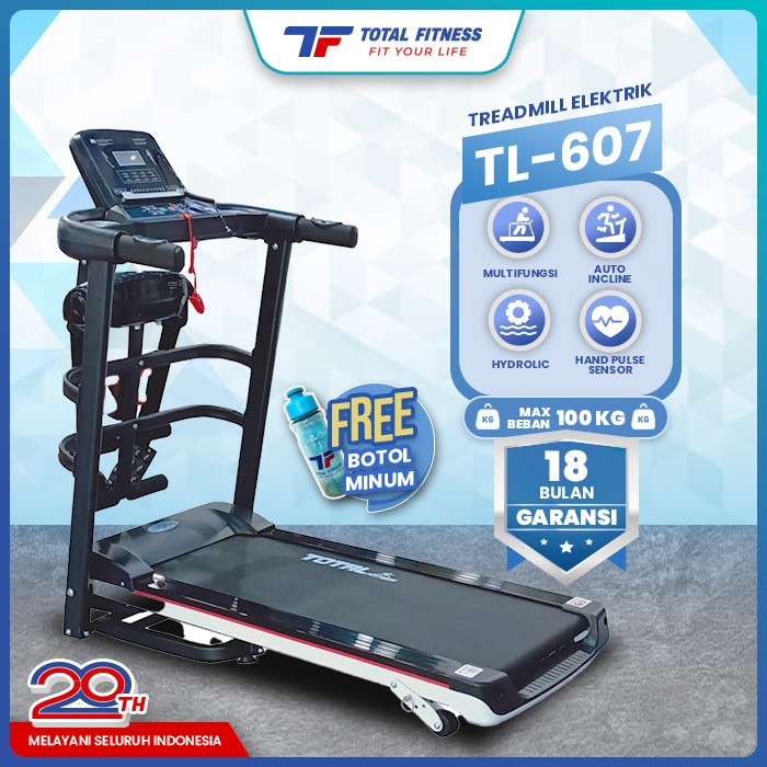 Jual Treadmill Elektrik TL 607 Total Fitnes Bandung