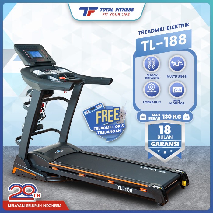 Jual Treadmill Elektril Total TL 188 Bandung