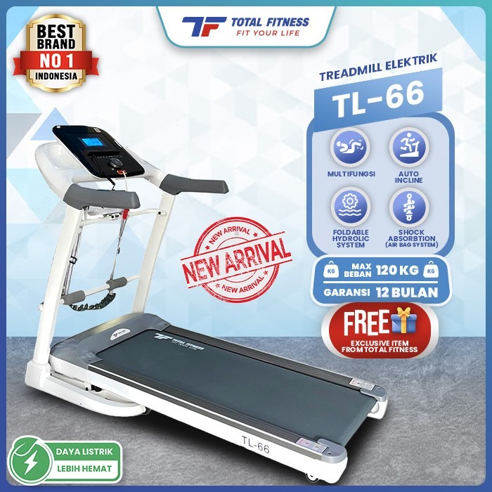 New Treadmill Elektrik TL 666 Total Fitness Bandung