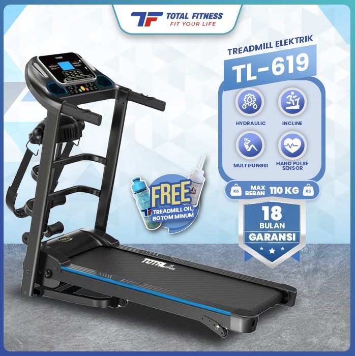 Treadmill Elektrik TL 619 Total Fitnes Bandung