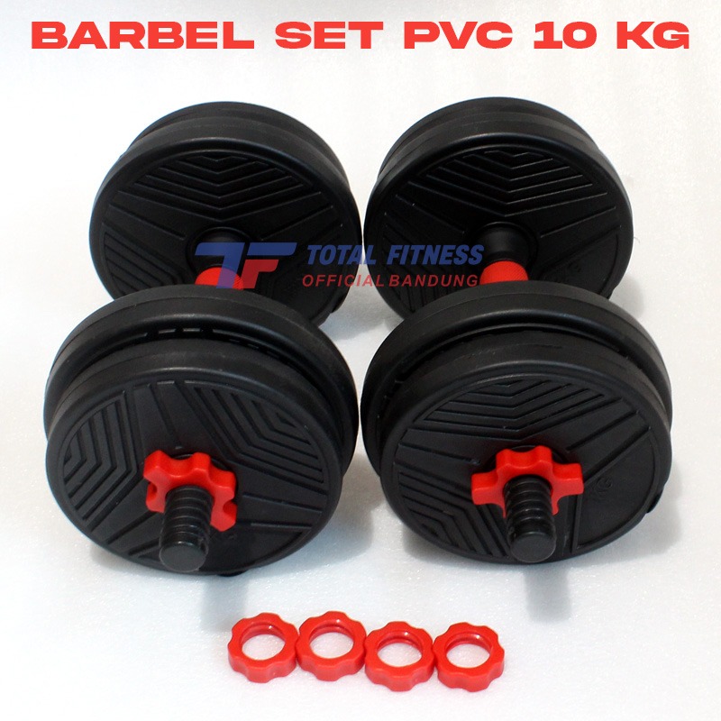 Jual Dumbell Barbel Set PVC 10 kg Total FItness
