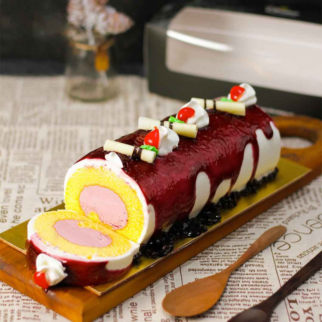 Roll Cake Blueberry