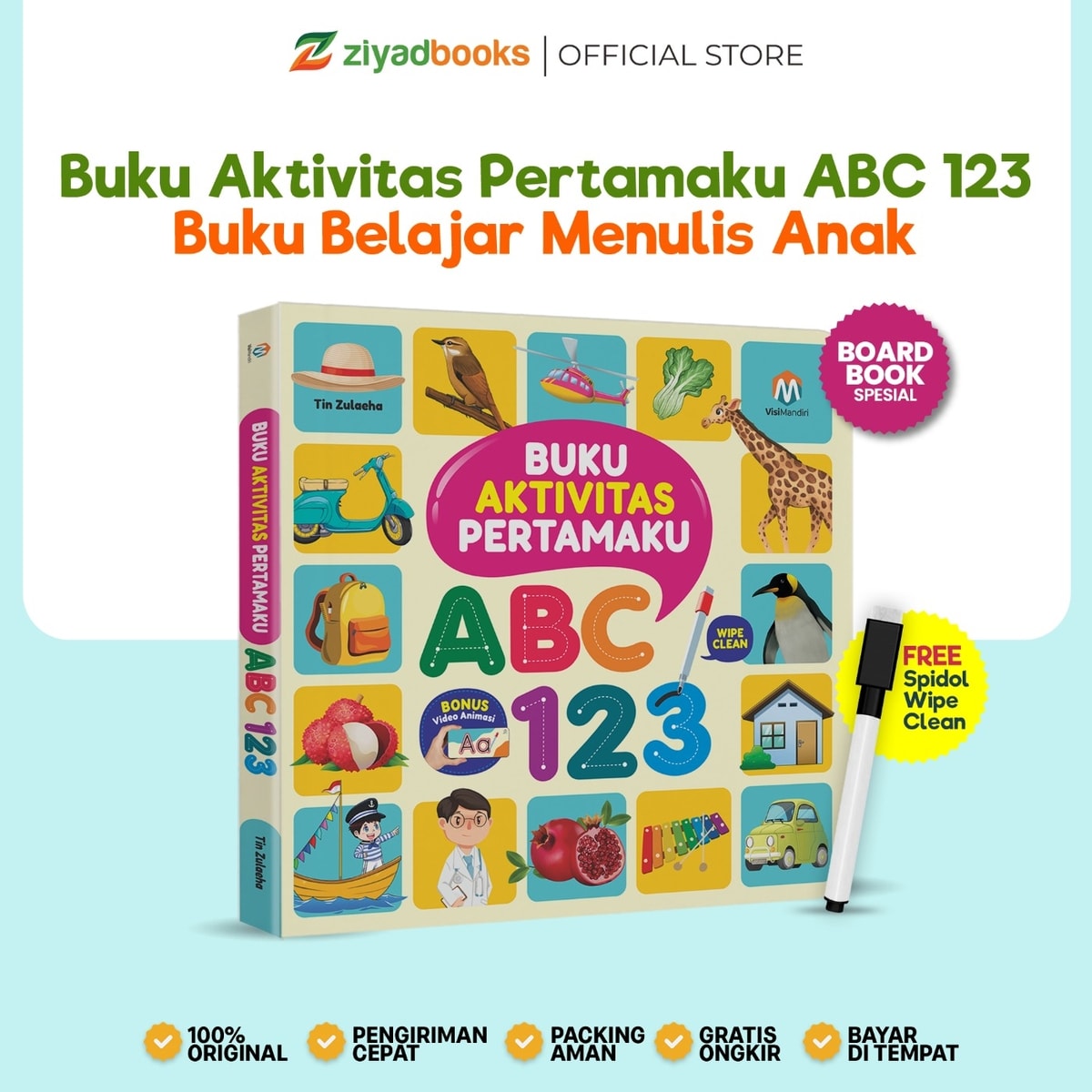 (Boardbook) Aktivitas Pertamaku ABC 123 (Bonus Animasi & Printable ...