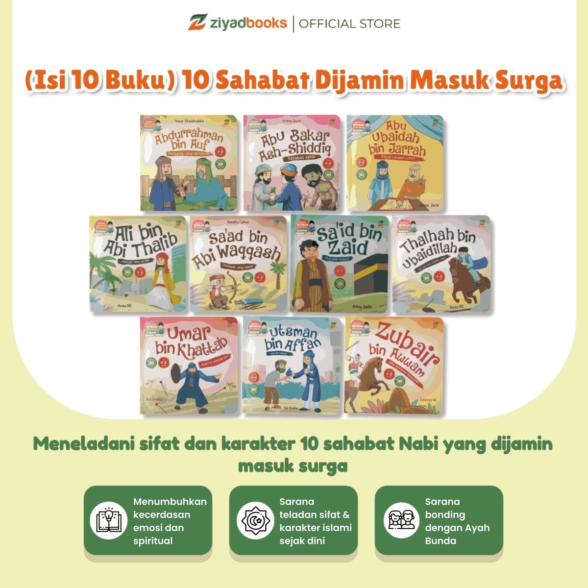 Seri 10 Sahabat Dijamin Masuk Surga - Buku Cerita Anak Islam - Buku ...