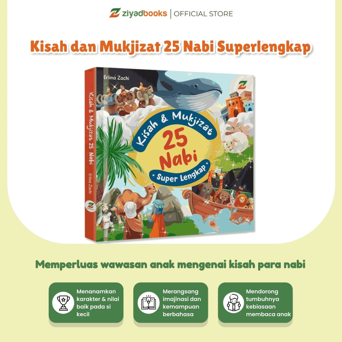 (Hardcover) Kisah dan Mukjizat 25 Nabi Superlengkap (Bonus Animasi ...