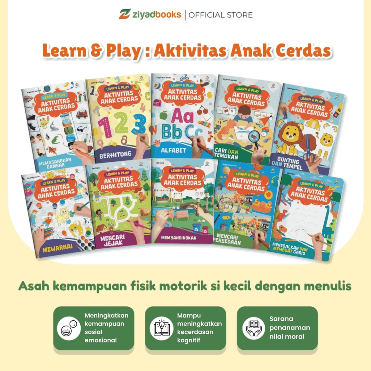 Learn & Play Aktivitas Anak Cerdas (Bonus Animasi & Printable Mewarnai)
