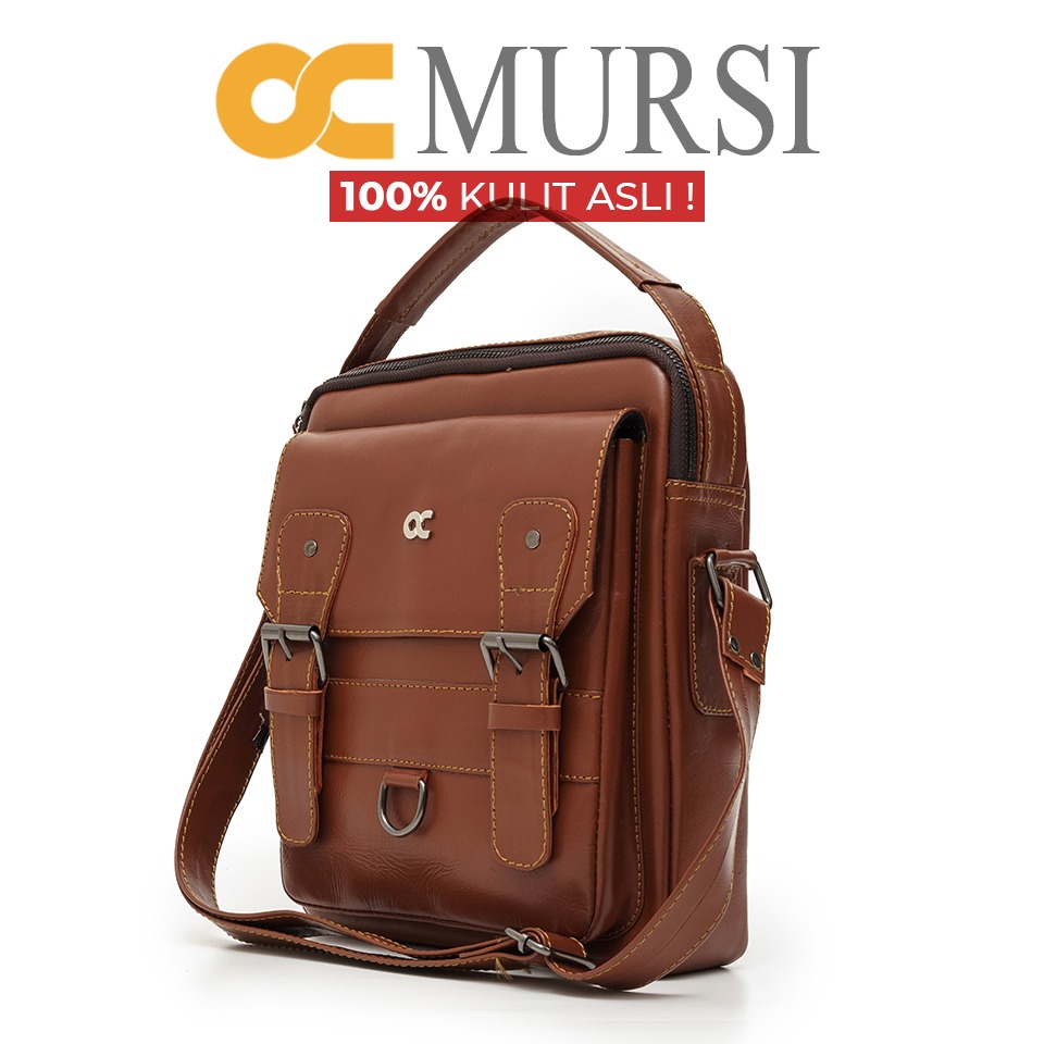 TAS SELEMPANG PRIA KULIT ORIGINAL OC-MURSI