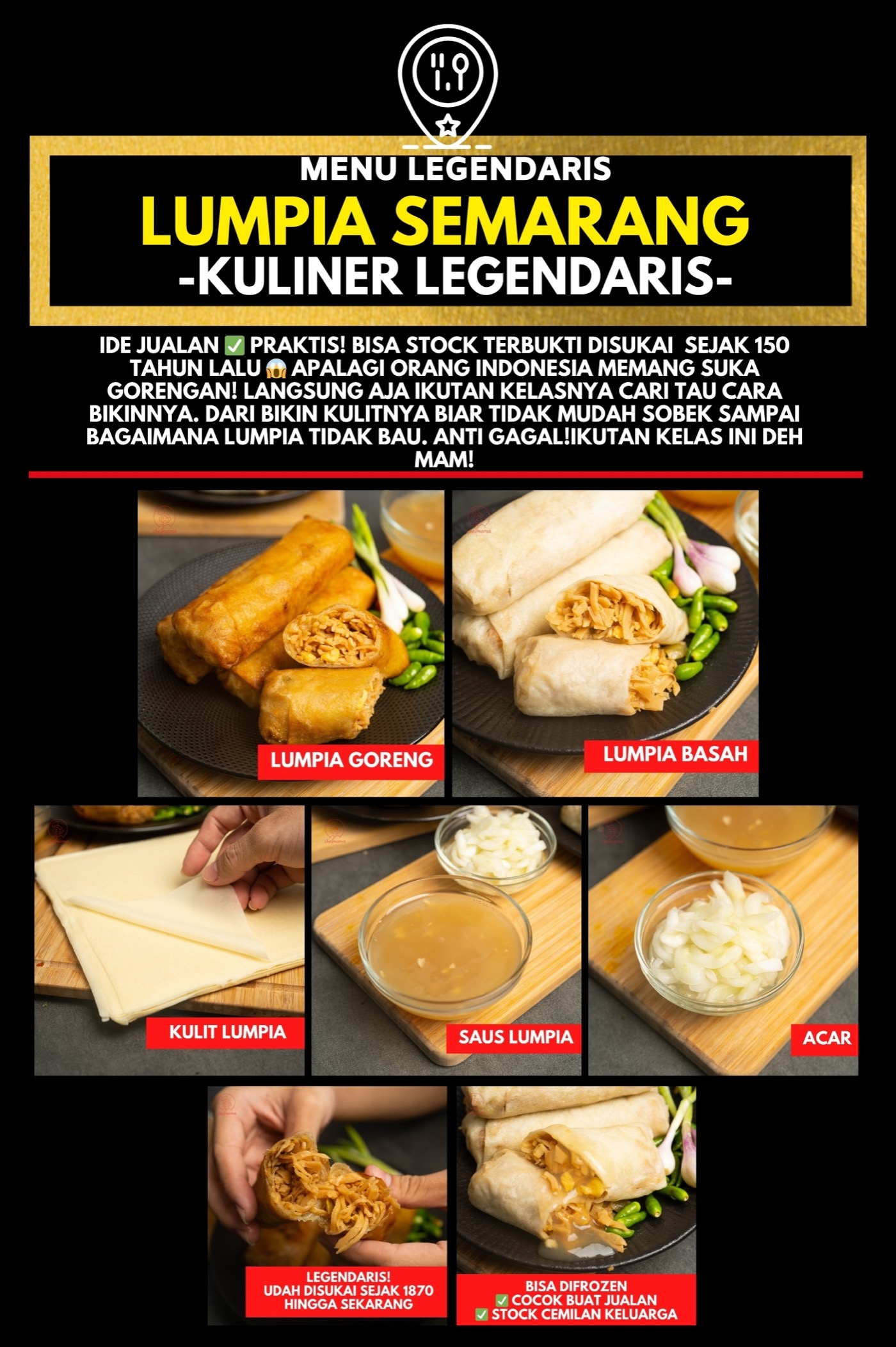 KELAS MASAK LUMPIA SEMARANG - KULINER LEGENDARIS