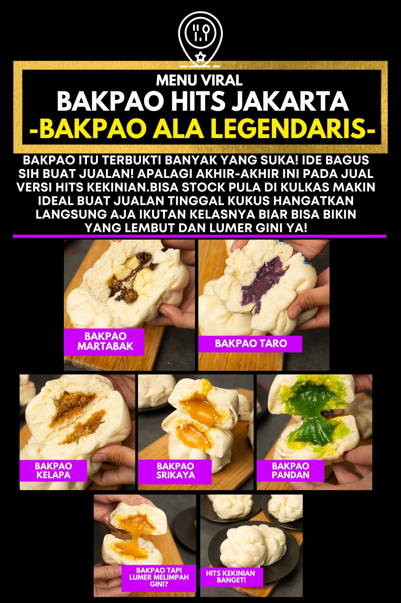 KELAS MASAK BAKPAO HITS JAKARTA-BAKPAO ALA LEGENDARIS
