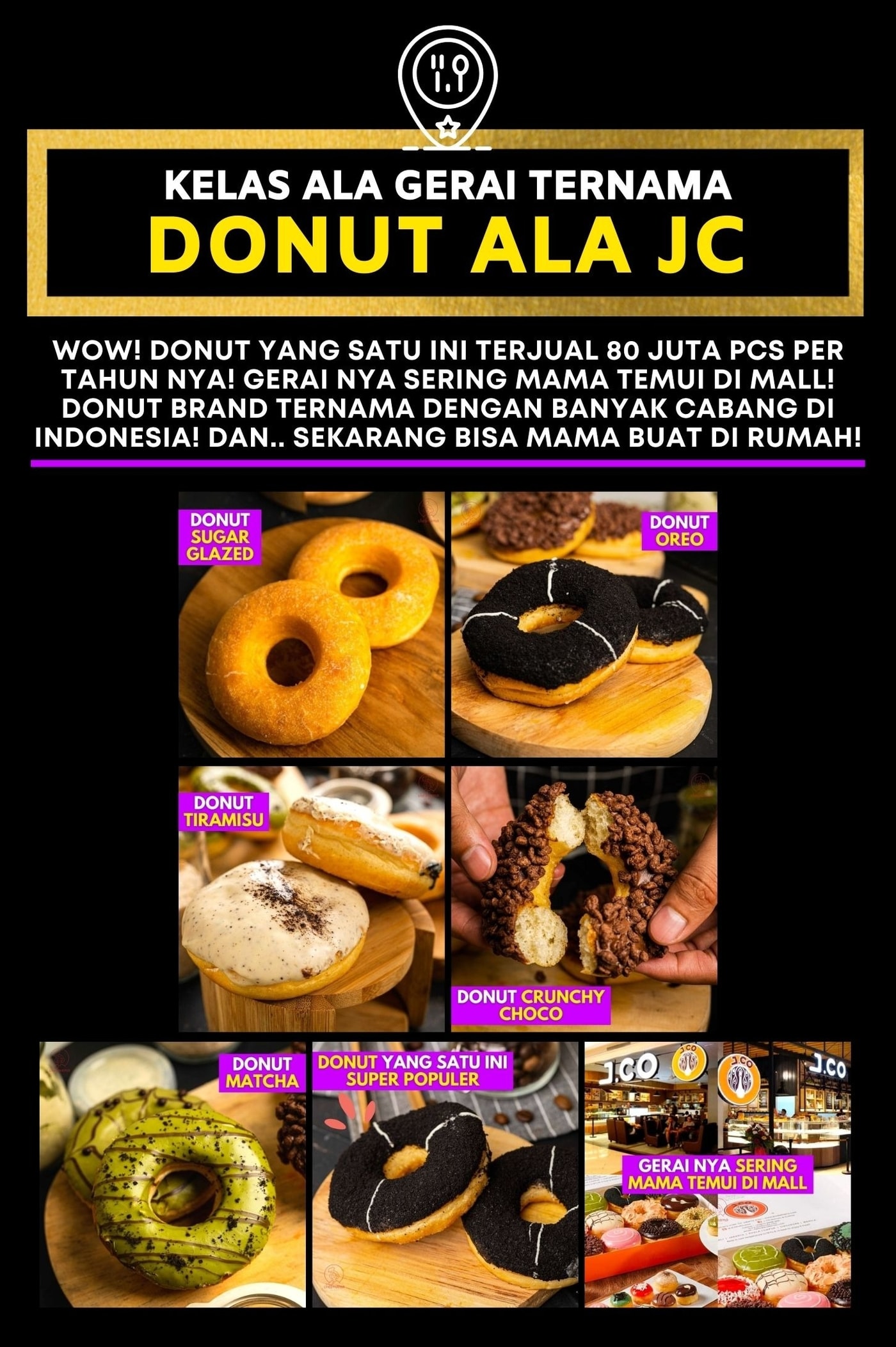 KELAS MASAK ONLINE DONUT ALA JC