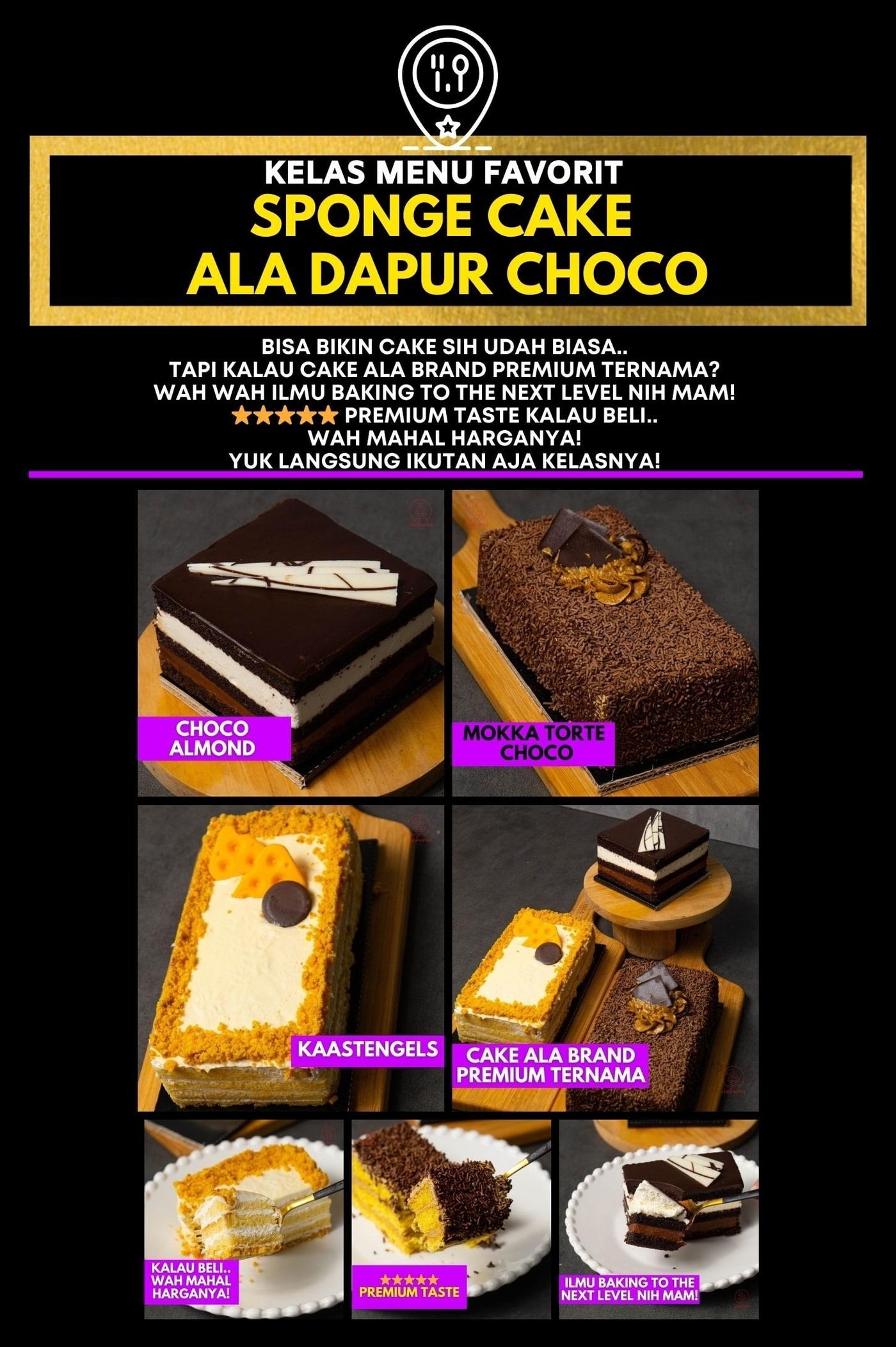 KELAS MASAK ONLINE SPONGE CAKE ALA DAPUR CHOCO