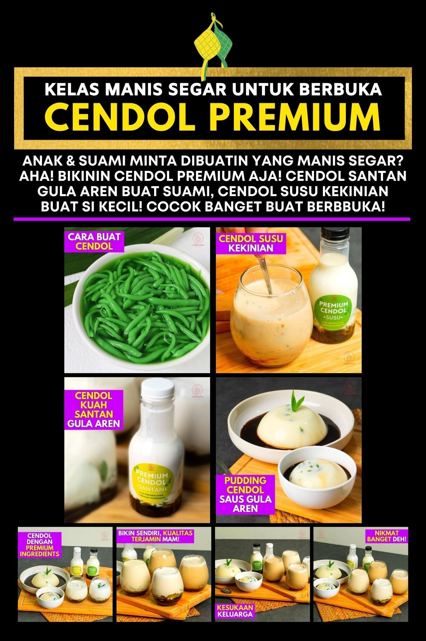 KELAS MASAK ONLINE CENDOL PREMIUM