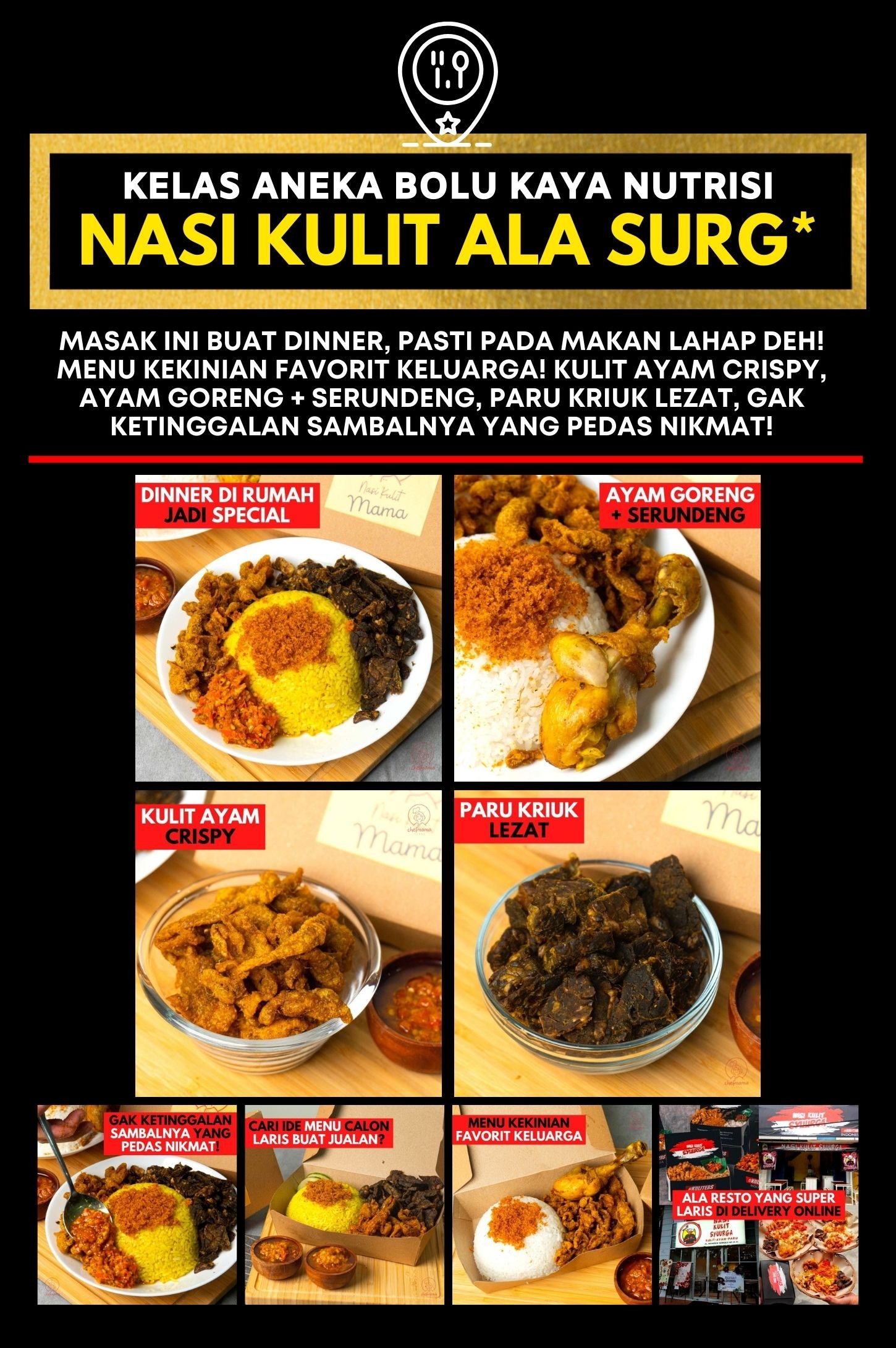 KELAS MASAK ONLINE NASI KULIT ALA SURG*