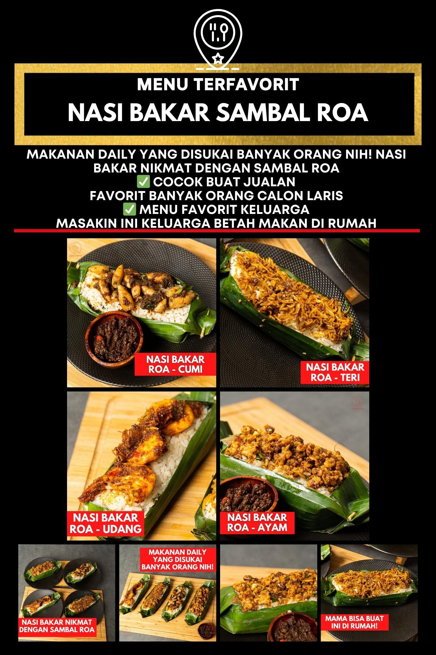 KELAS MASAK ONLINE NASI BAKAR SAMBAL ROA