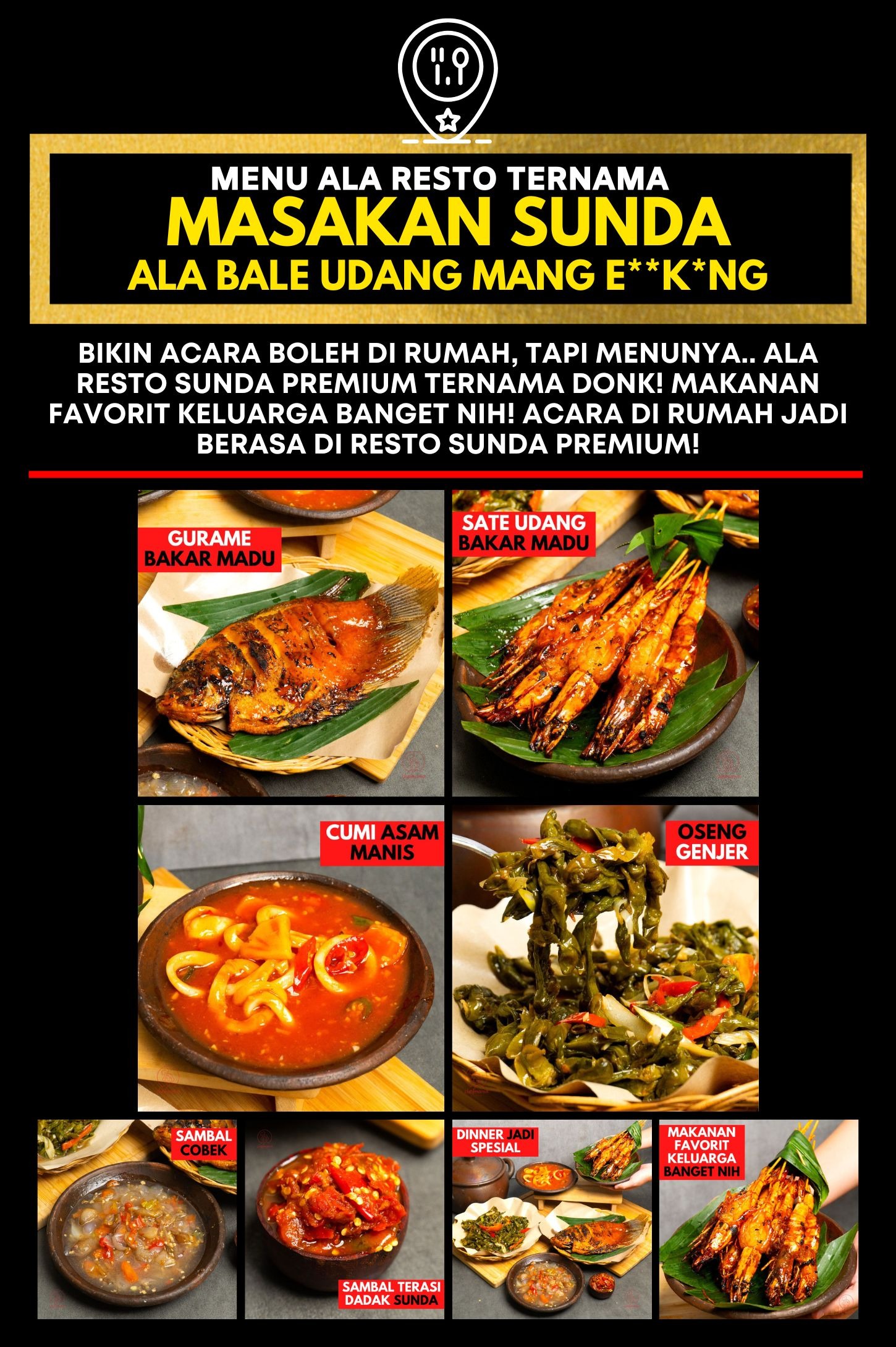 KELAS MASAK ONLINE MASAKAN SUNDA ALA BALE UDANG MANG EK