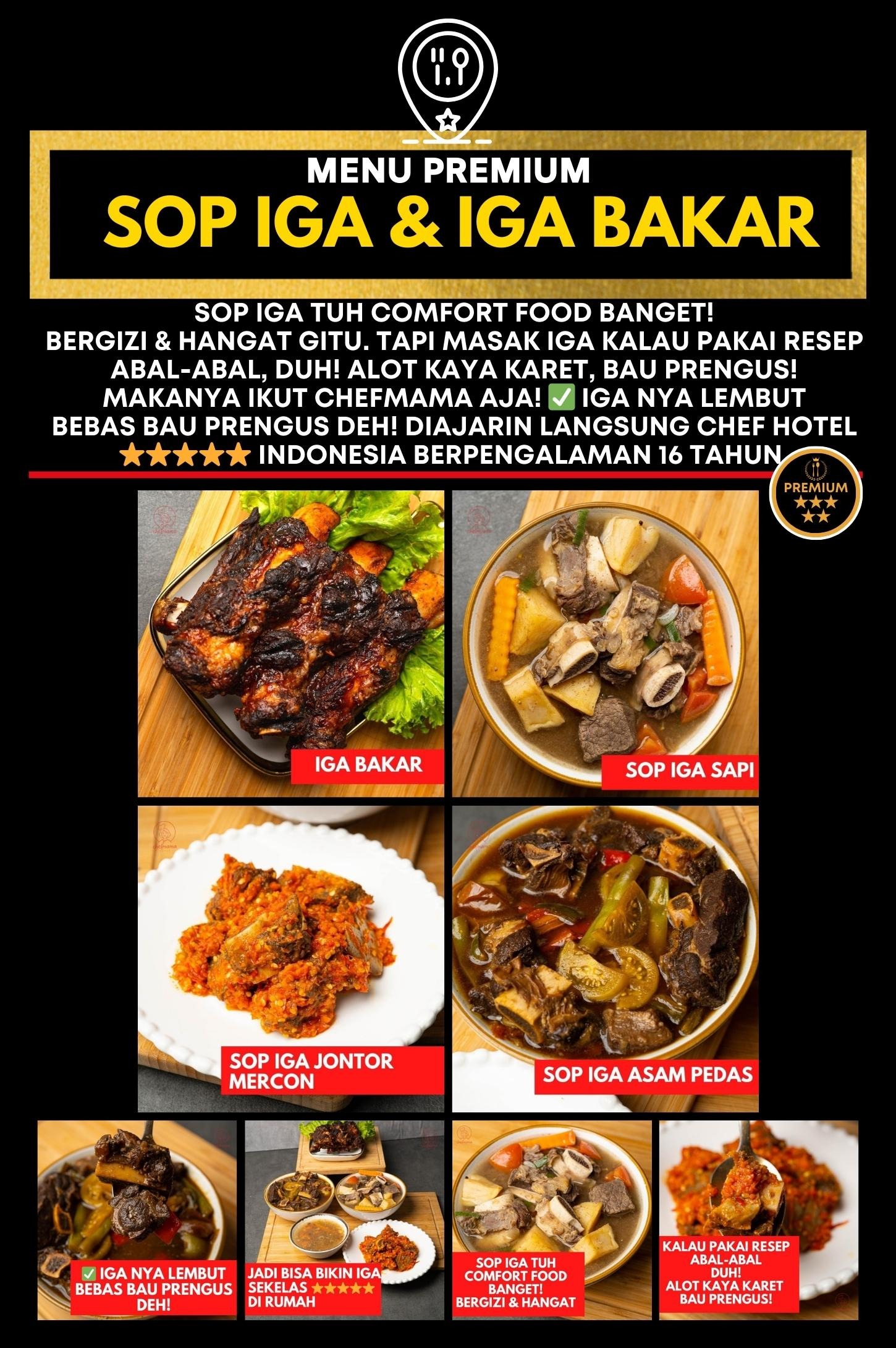 KELAS MASAK ONLINE SOP IGA & IGA BAKAR