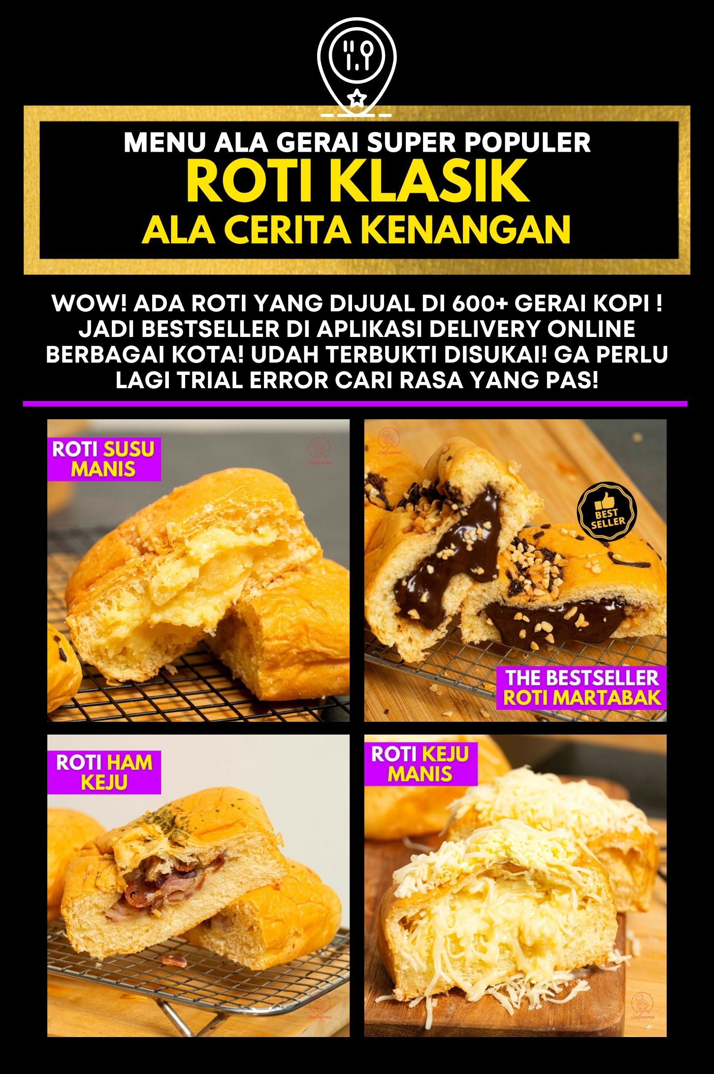 KELAS MASAK ONLINE ROTI KLASIK ALA CERITA KENANGAN