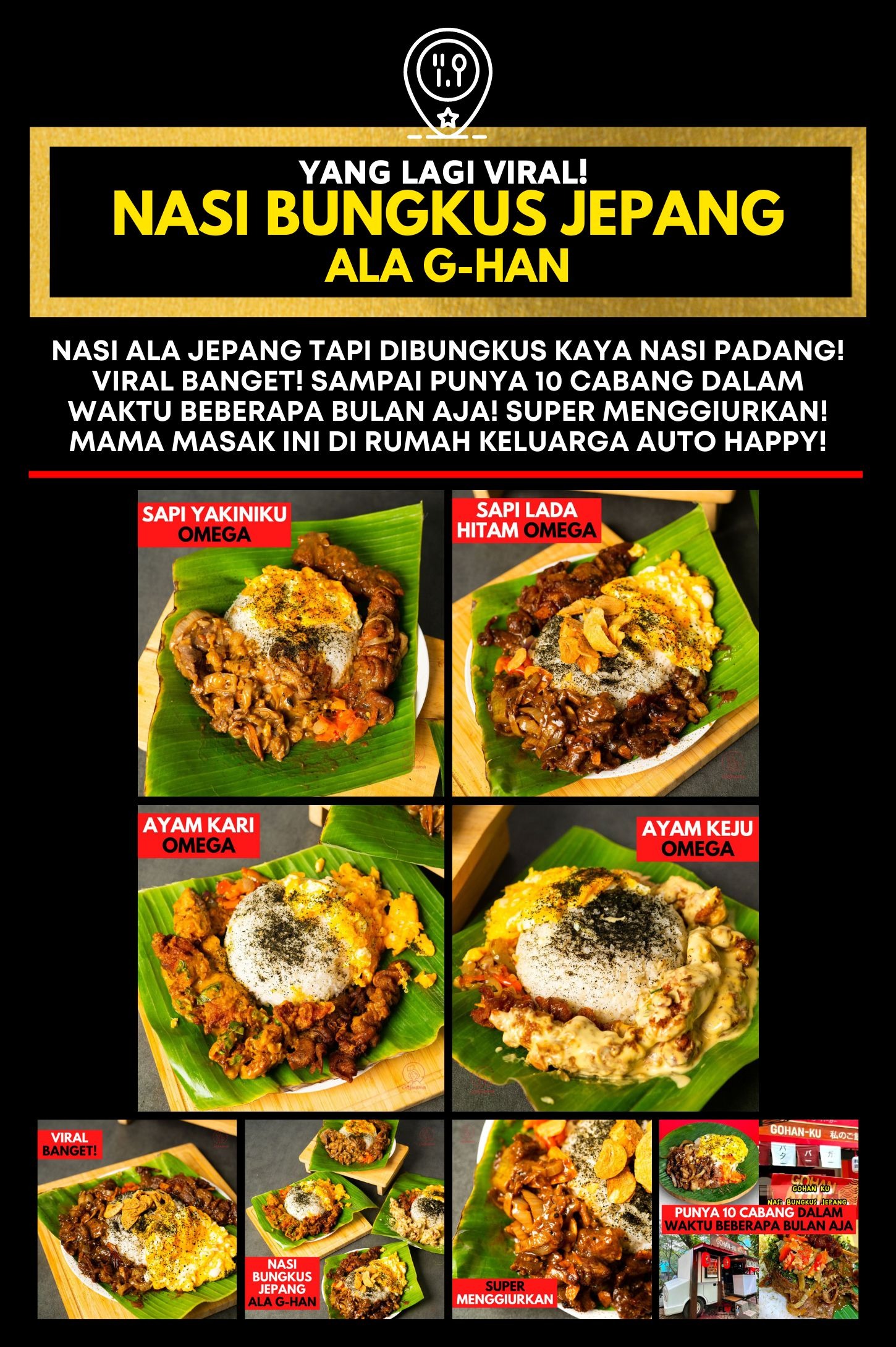 KELAS MASAK ONLINE NASI BUNGKUS JEPANG ALA G-HAN