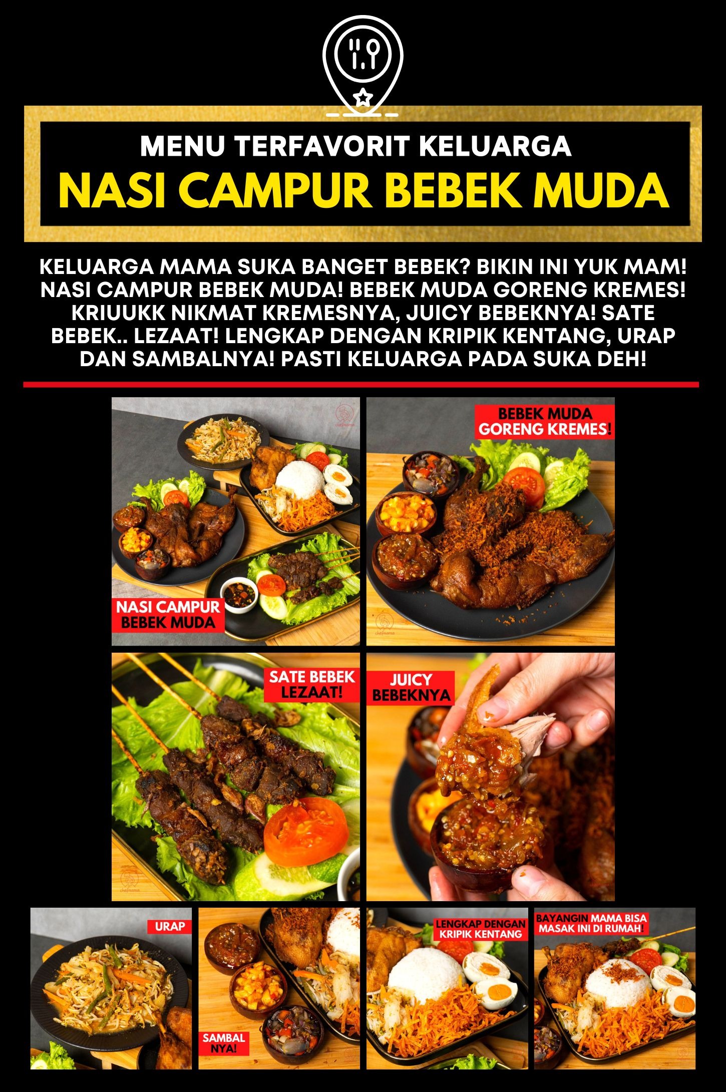 KELAS MASAK ONLINE NASI CAMPUR BEBEK MUDA