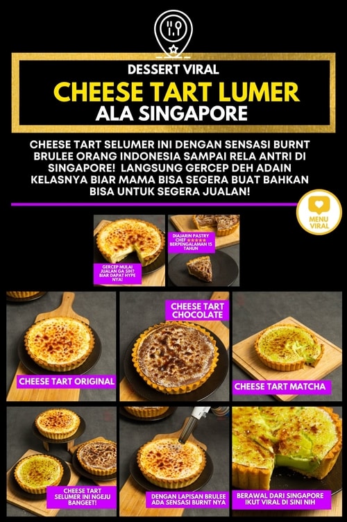 KELAS MASAK ONLINE CHEESE TART LUMER-ALA SINGAPORE