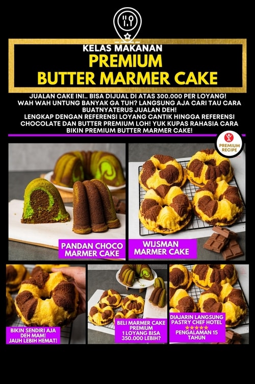 KELAS MASAK ONLINE PREMIUM BUTTER MARMER CAKE