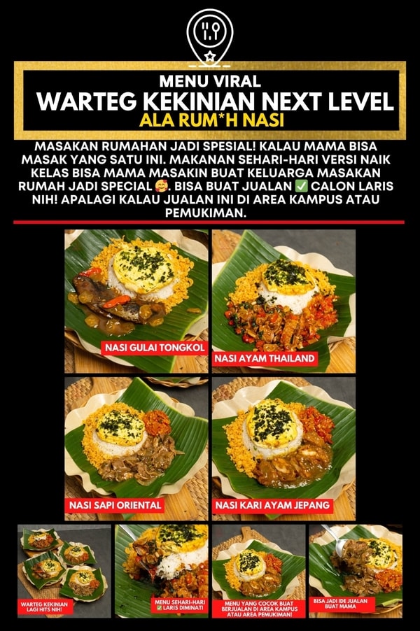 KELAS MASAK WARTEG KEKINIAN - NEXT LEVEL ALA RUM*H NASI
