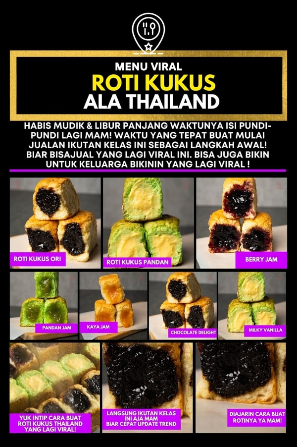 KELAS MASAK ONLINE ROTI KUKUS ALA THAILAND