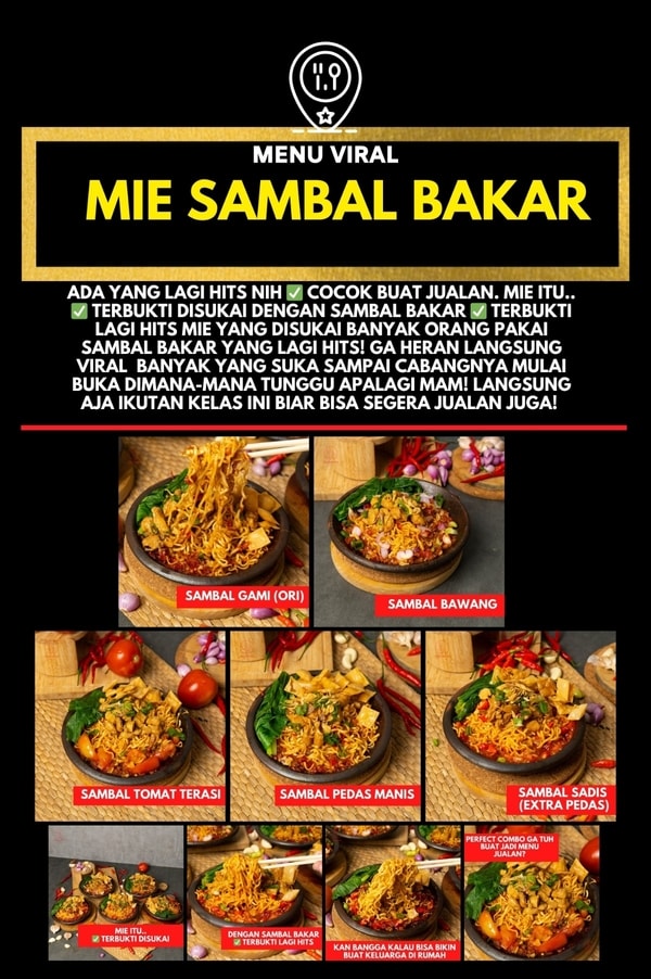 KELAS MASAK MIE SAMBAL BAKAR