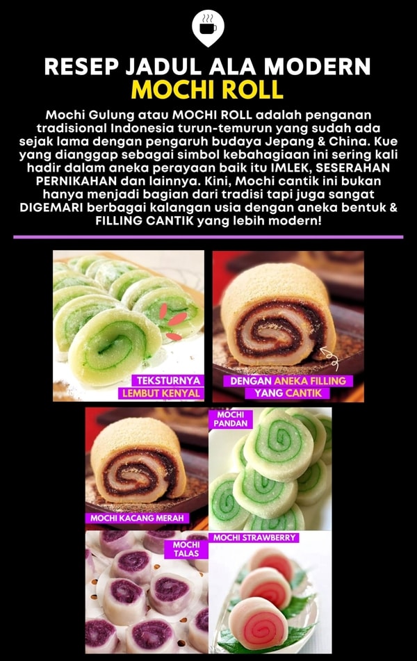 KELAS MASAK ONLINE MOCHI ROLL