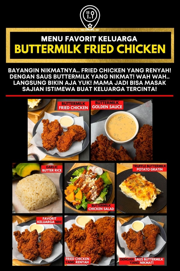 KELAS MASAK ONLINE BUTTERMILK FRIED CHICKEN