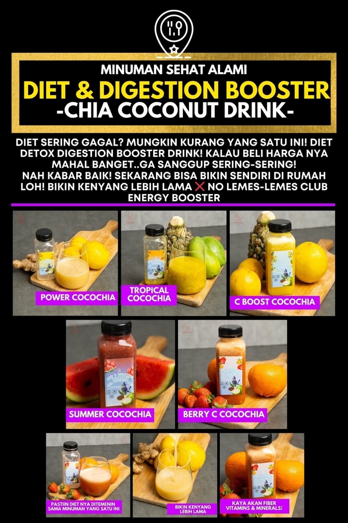 KELAS MASAK ONLINE DIET & DIGESTION BOOSTER - CHIA COCONUT DRINK-