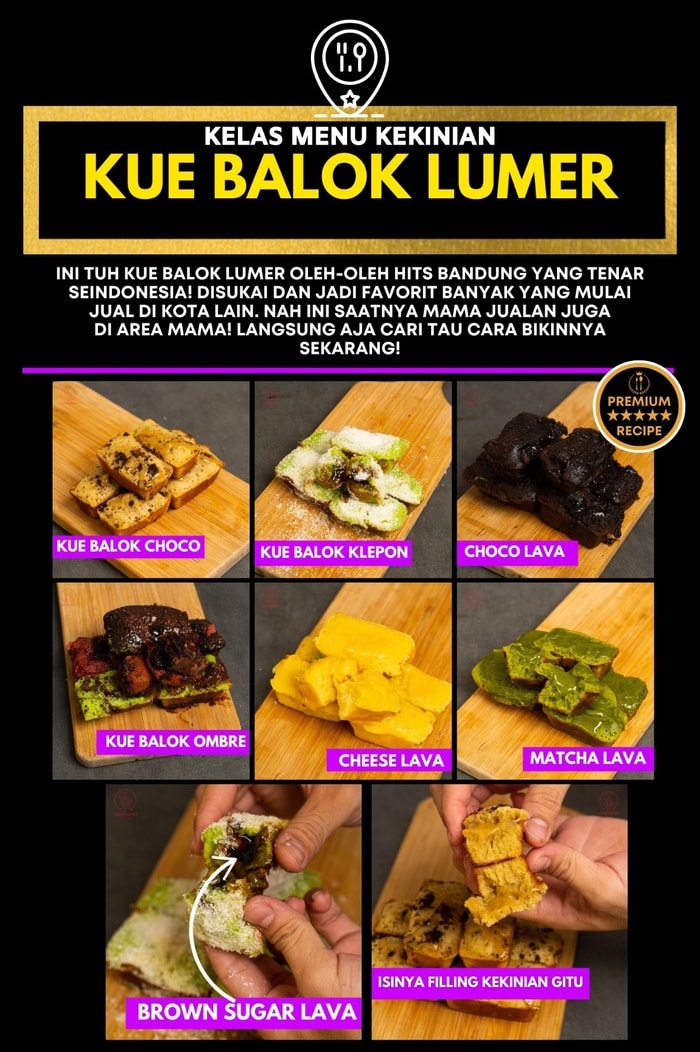 KELAS MASAK ONLINE KUE BALOK LUMER
