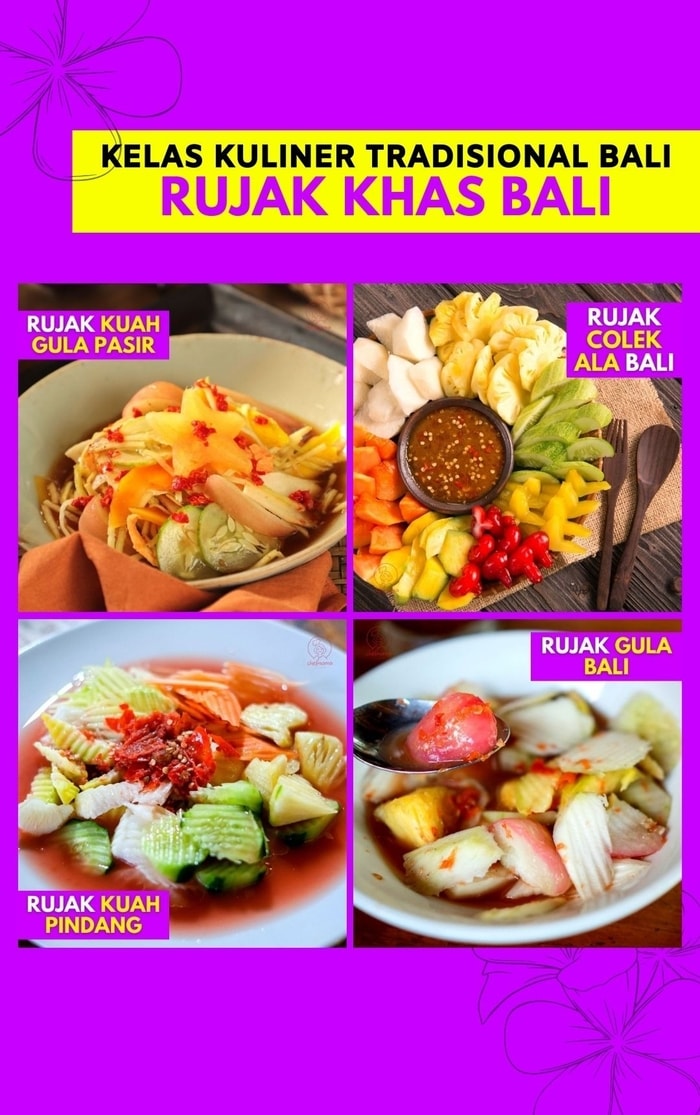 KELAS MASAK ONLINE RUJAK BUAH KHAS BALI - KULINER ASLI BALI