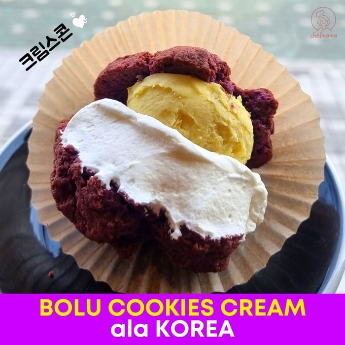 KELAS MASAK ONLINE BOLU COOKIES CREAM ala KOREA 크림스콘