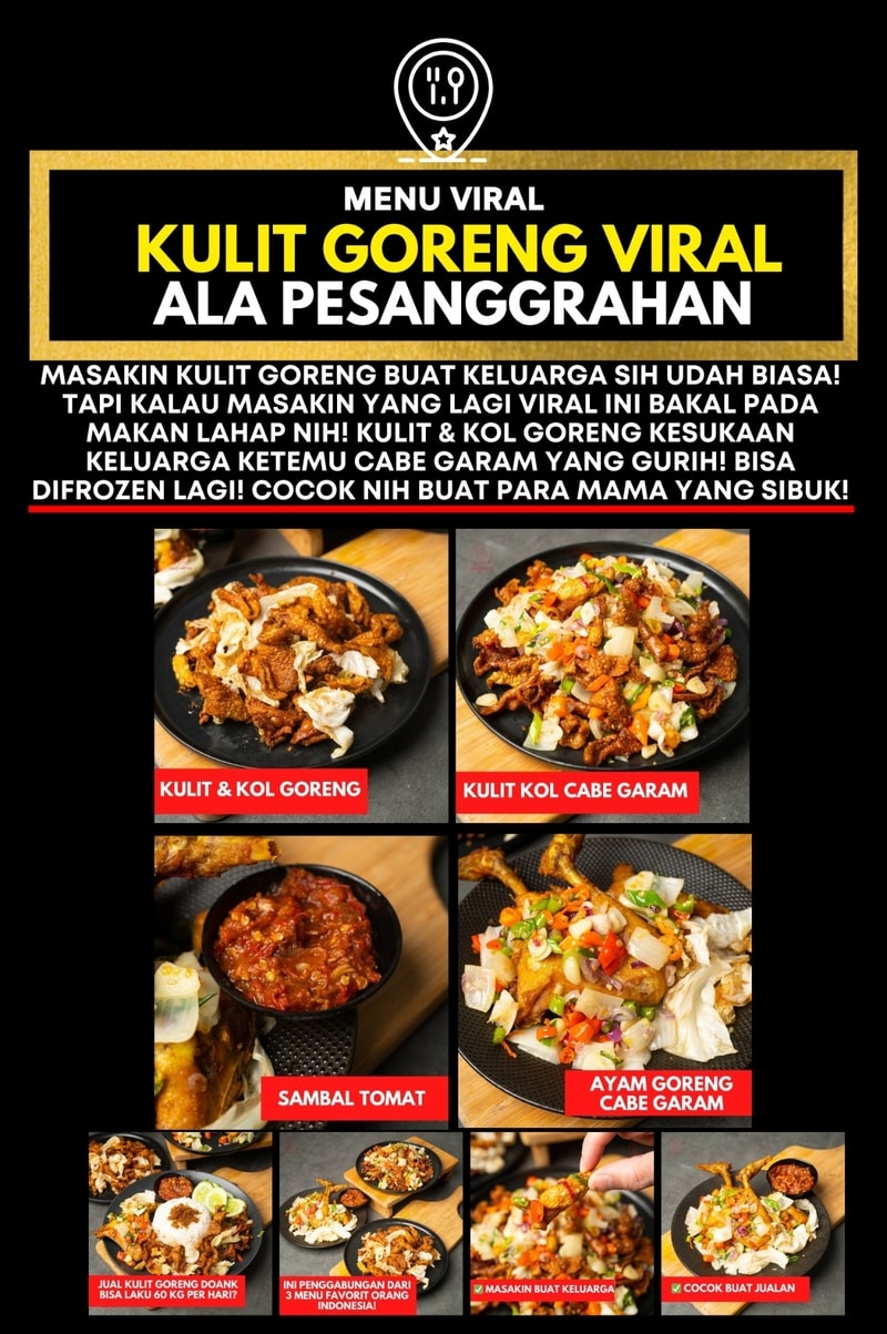 KELAS MASAK ONLINE KULIT GORENG VIRAL ALA PESANGGRAHAN