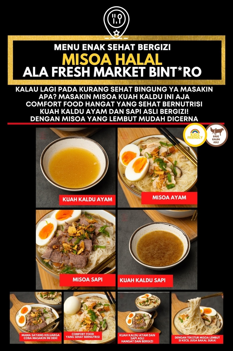 KELAS MASAK ONLINE MISOA HALAL ALA FRESH MARKET BINT*RO
