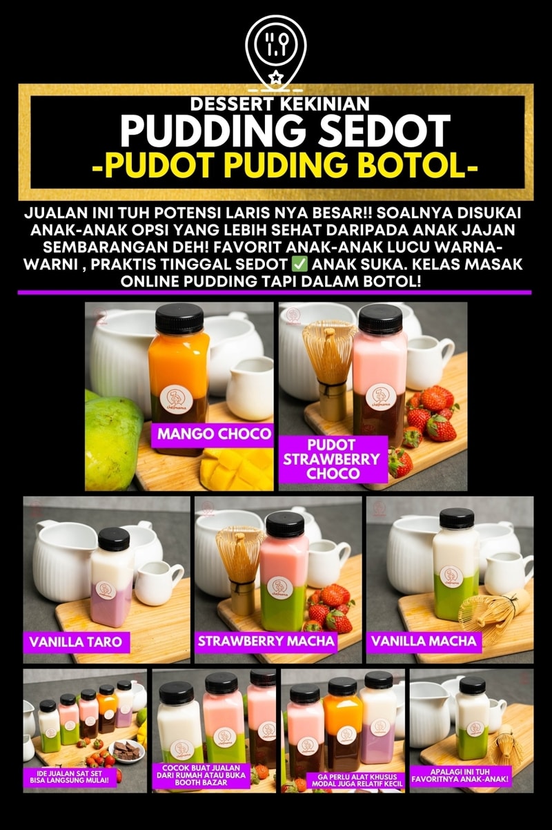 KELAS MASAK PUDDING SEDOT - PUDOT PUDDING BOTOL