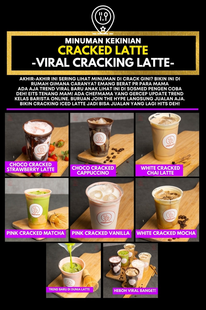 KELAS MASAK ONLINE CRACKED LATTE - VIRAL CRACKING LATTE